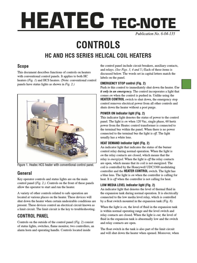 Heatec: Tec-Note | PDF | Switch | Relay