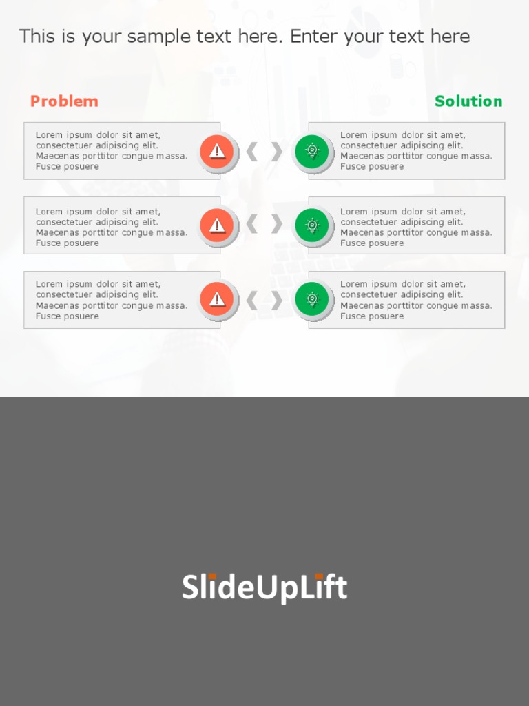 Problem Solution PowerPoint Template 4-4x3 | PDF
