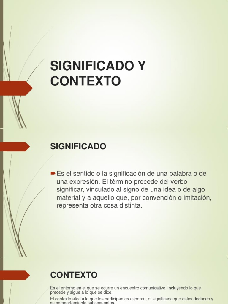Significado y Contexto | PDF | Semiótica | Comunicación