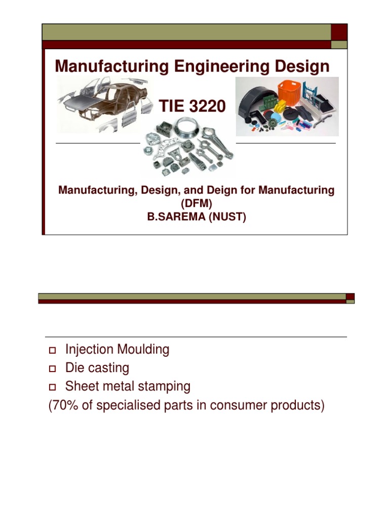 S1 - Manufacturing Engineering Design | PDF | Engineering Design ...