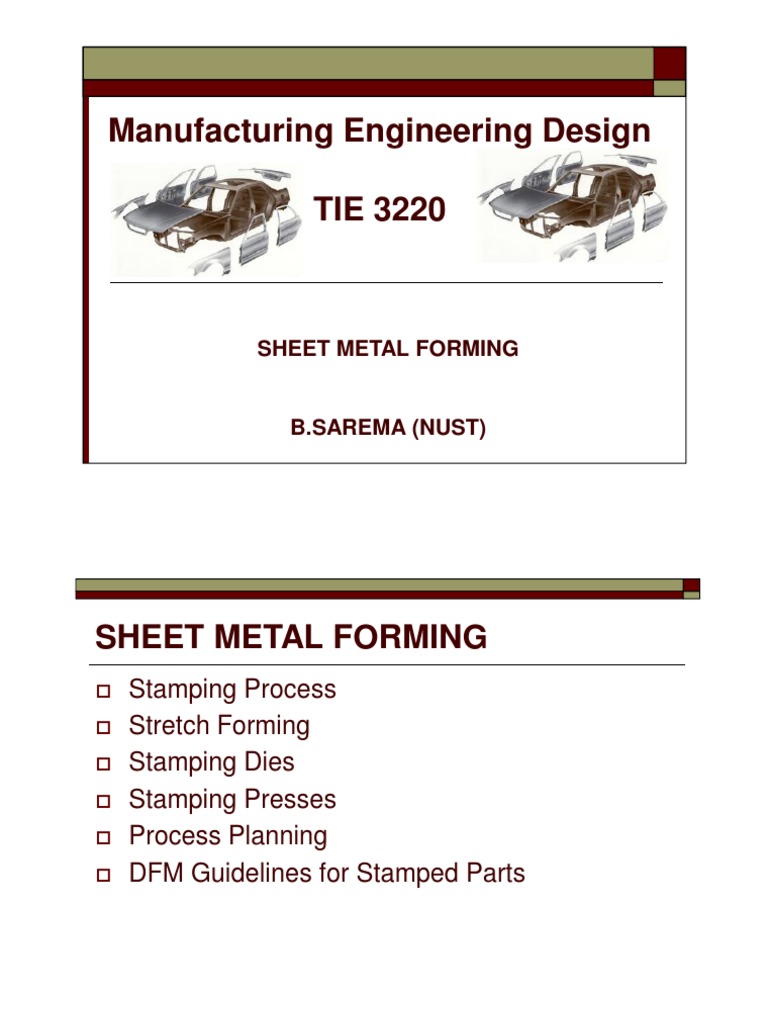 Metal Stamping Process and Design Guidelines | PDF | Sheet Metal ...
