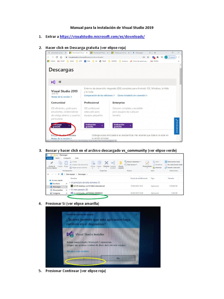 Manual Instalacion Visual Studio | PDF