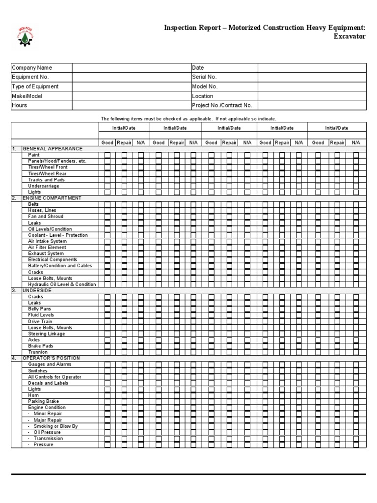 Form 000.653.F0105d - Excavator | PDF | Leak | Brake