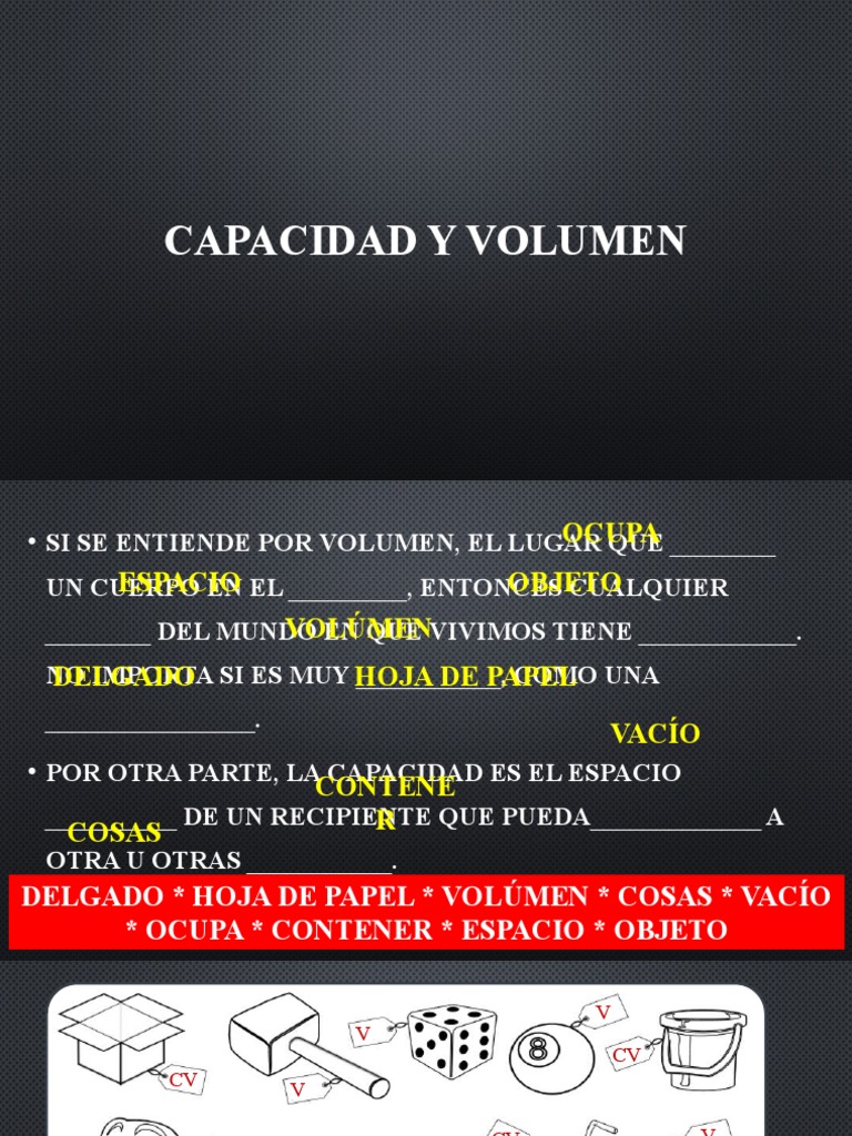 Relación entre capacidad y volumen | PDF