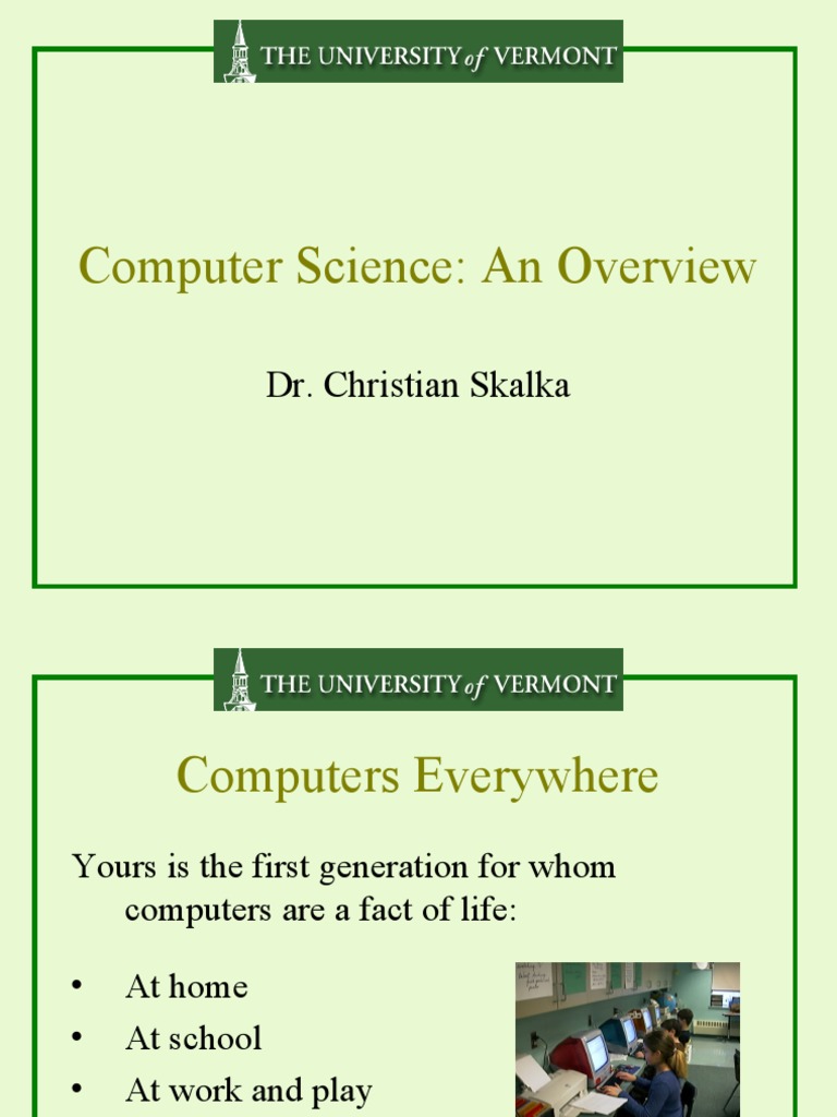 Computer Science: An Overview: Dr. Christian Skalka | PDF | Computer ...