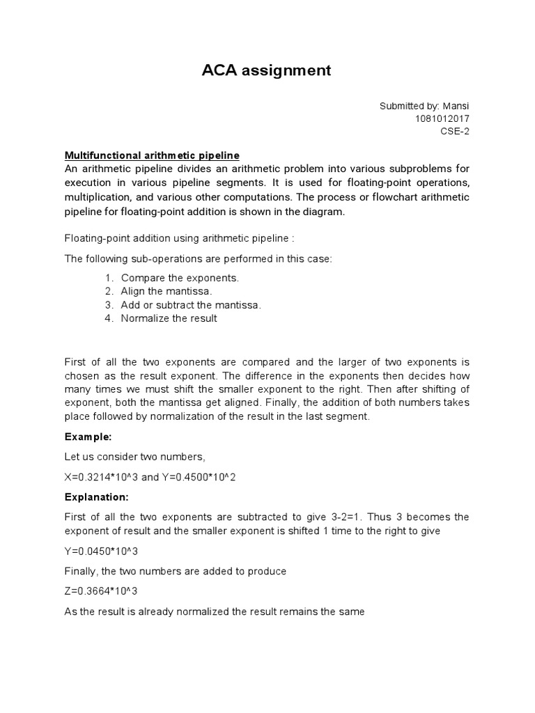 ACA Assignment | PDF | Central Processing Unit | Integrated Circuit