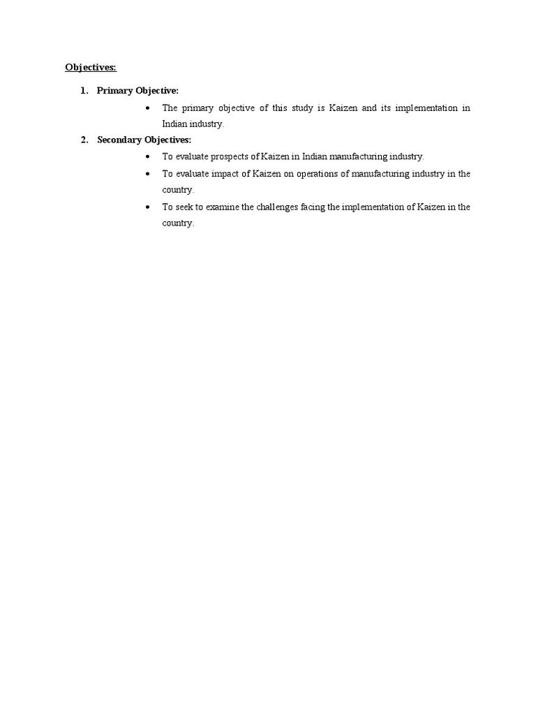 Obj. & Introduction | PDF | Lean Manufacturing | Quality Management