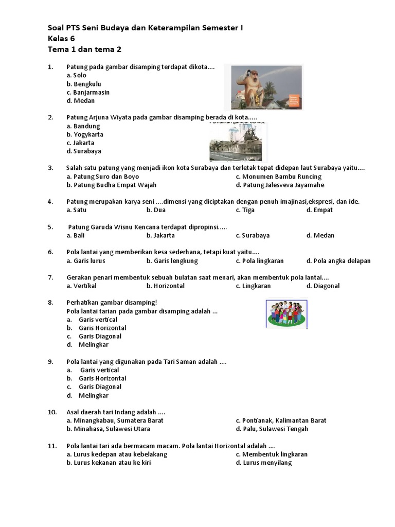 Soal Pts SBK Kls 6 | PDF