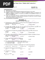 CBSE Sample Paper Class 7 Maths SA1 Set 1 PDF | PDF | Trees | Mathematics