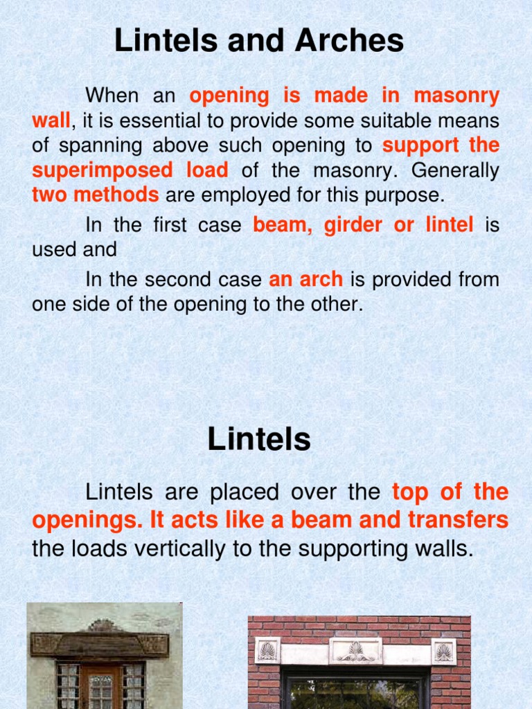 Lintel and Arches PDF | PDF | Concrete | Masonry