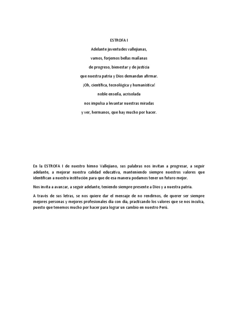 Interpretacion Primera Estrofa | PDF