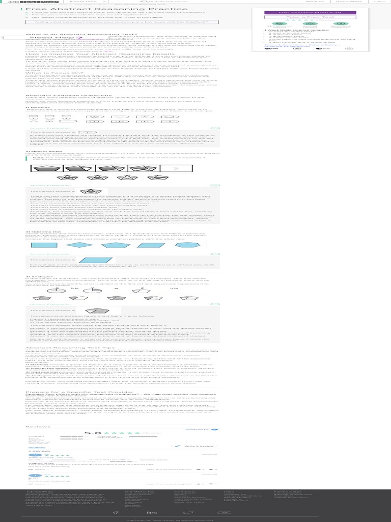 Abstract Reasoning Practice PDF | PDF | Teaching Methods & Materials ...