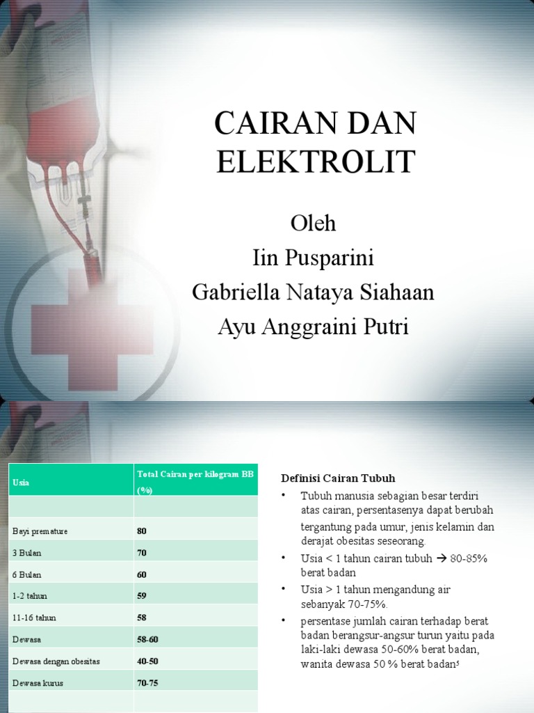 Terapi Cairan Dan Elektrolit | PDF