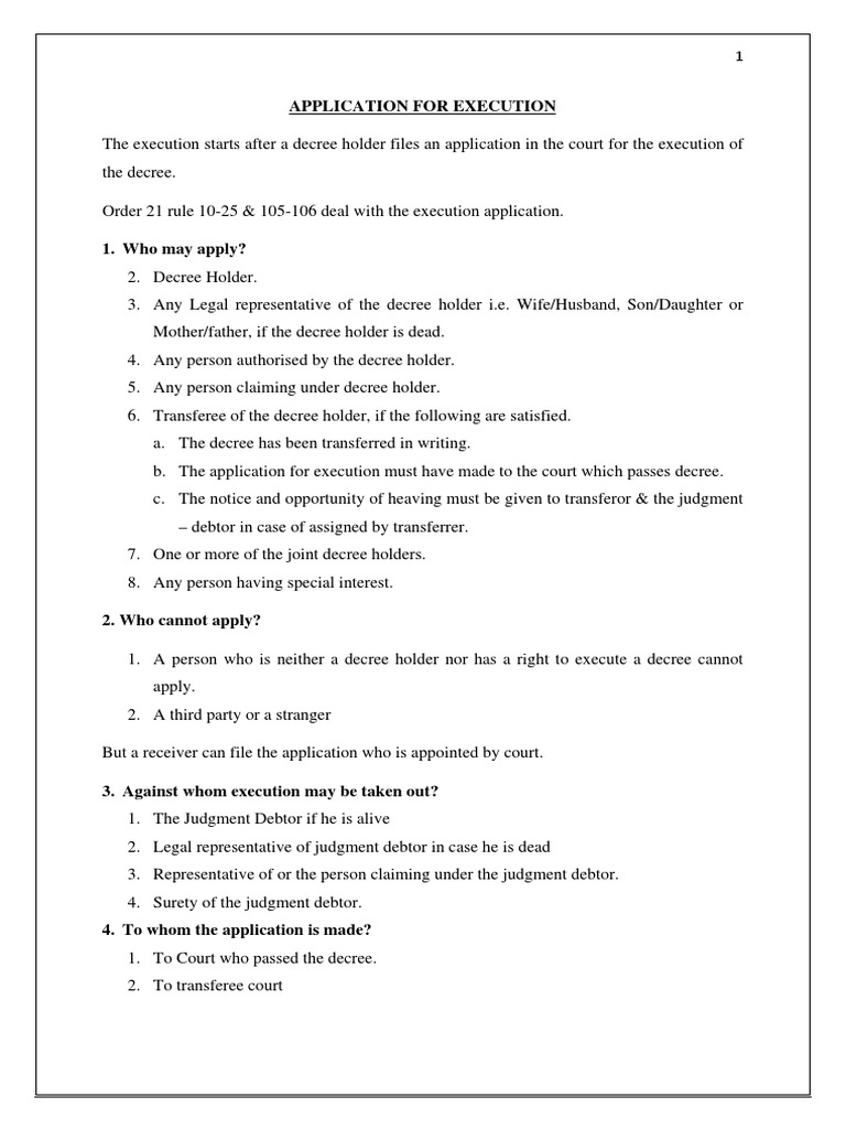 Execution Procedure | PDF | Decree | Judgment (Law)