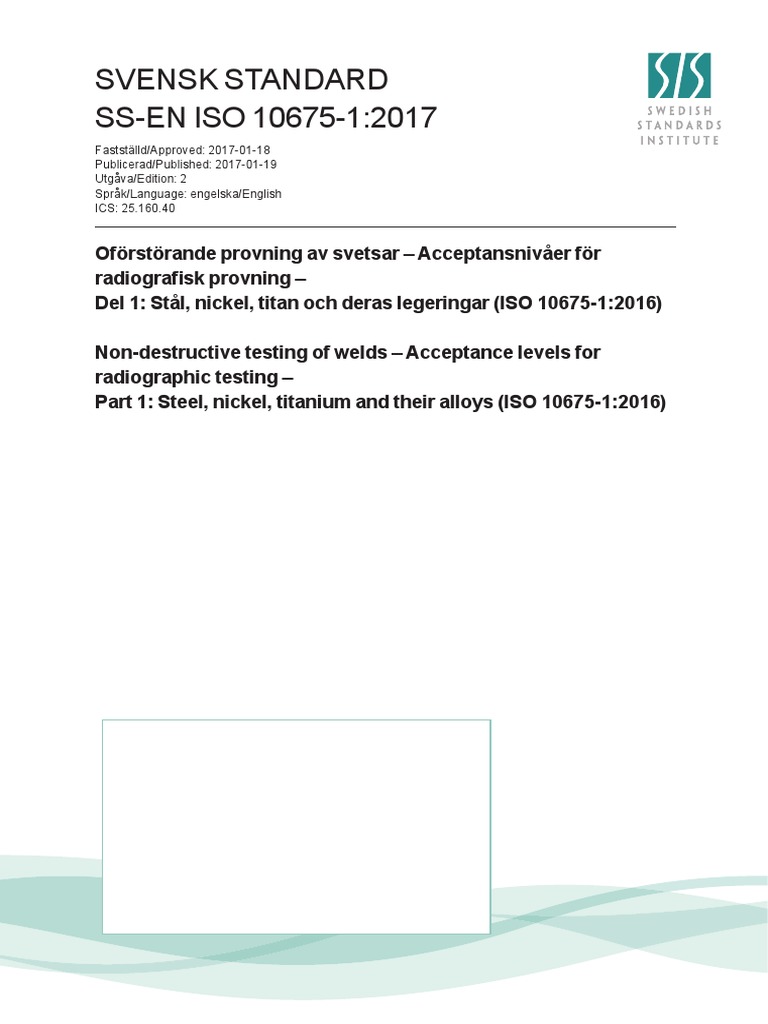SS en Iso 10675 1 2017 en PDF | PDF