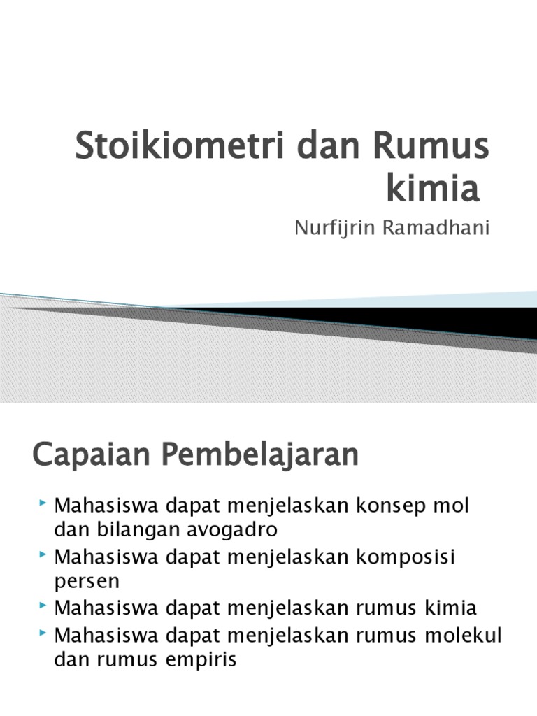 Rumus Stoikiometri dan Senyawa Kimia | PDF