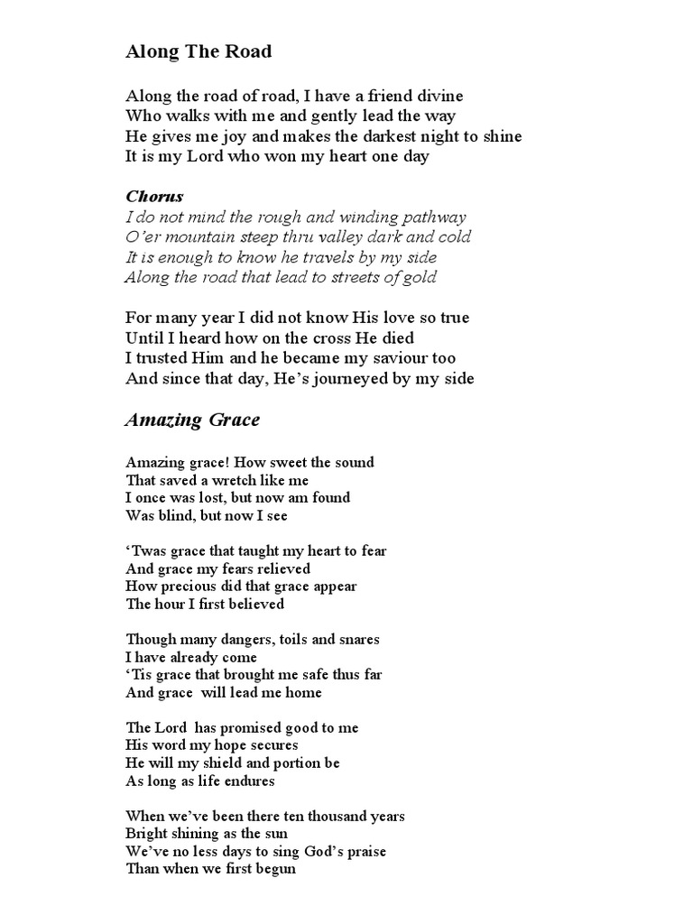 Along The Road: Collection of Christian Hymns and Poems | PDF | Amazing ...