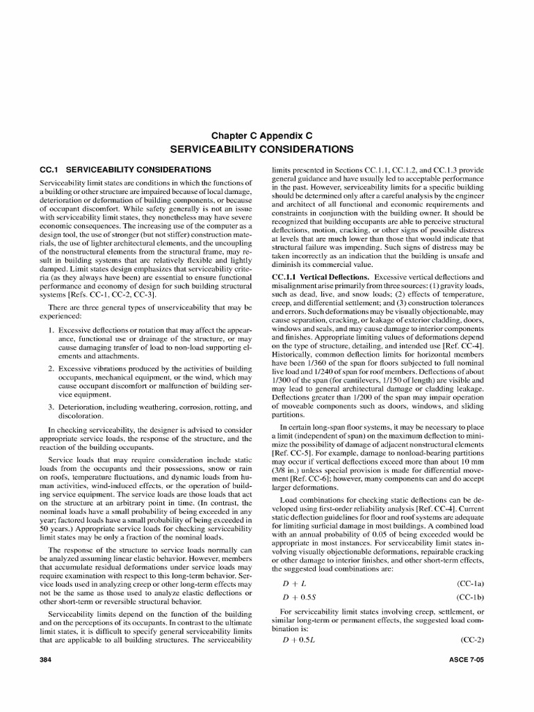 ASCE Serviceability Requirements | PDF | Structural Engineering ...