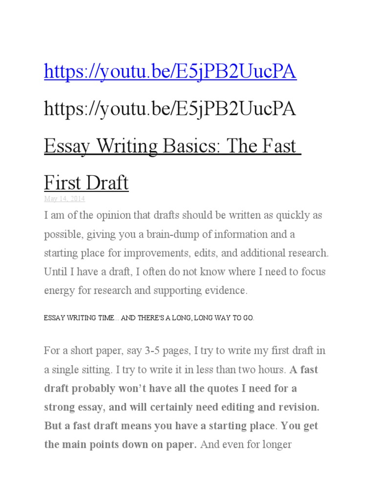 How To Make First Draft | PDF | Adolescence | Essays