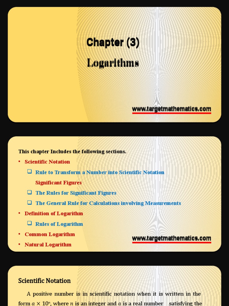 Logarithms Chapter | PDF | Significant Figures | Logarithm