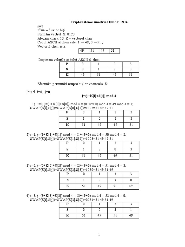 Criptare și Decriptare RC4 | PDF