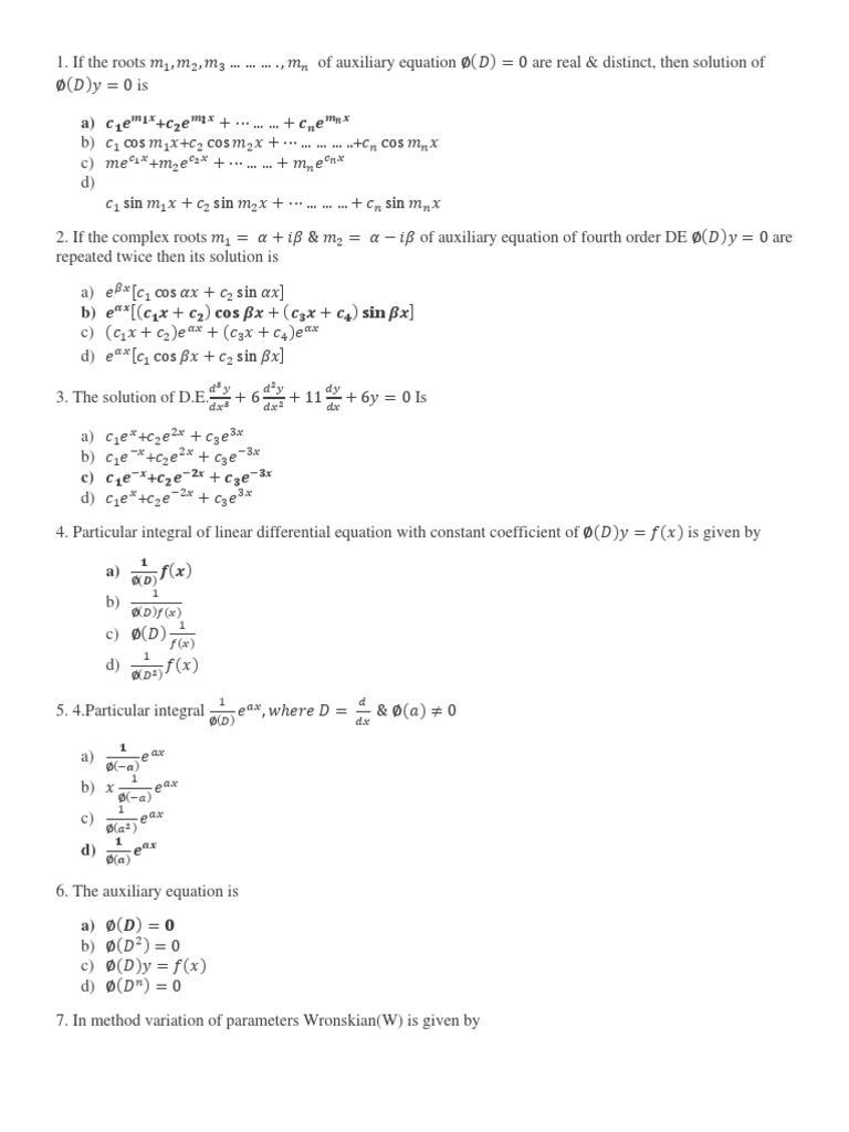 M3 MCQs | PDF | Equations | Normal Distribution