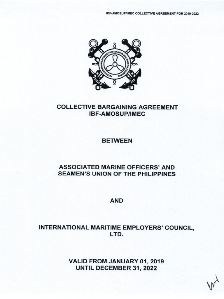 Philippines AMOSUP IBF CBA 2019 2022 | PDF