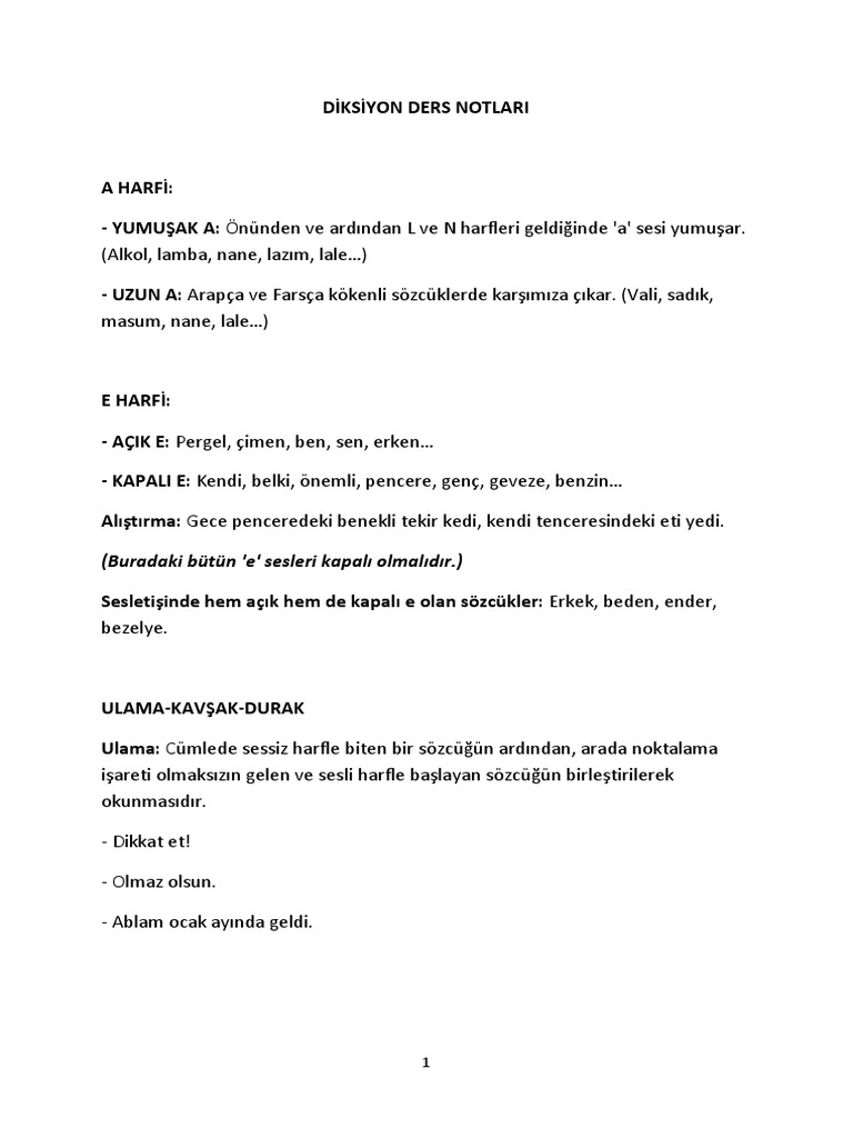 Di̇ksi̇yon Ders Notlari PDF | PDF