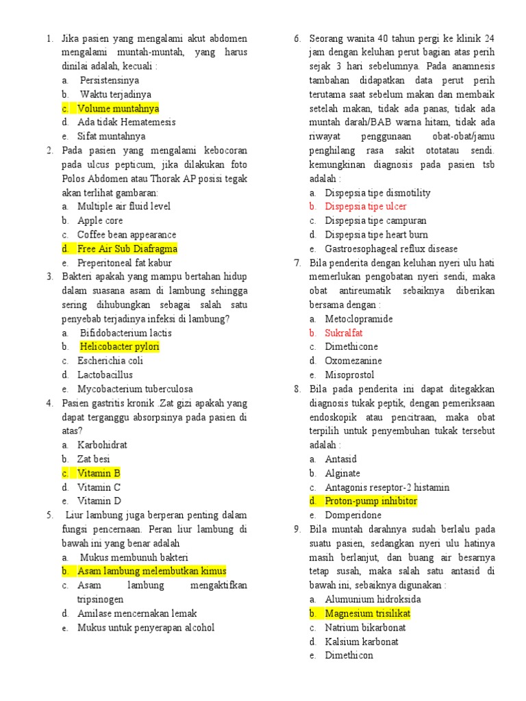 Soal KEGAWATDARURATAN Geh | PDF