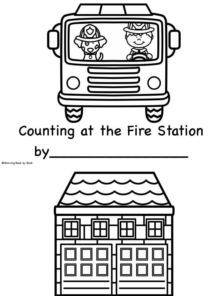 Counting at The Fire Station Printable Book Finals4k | PDF