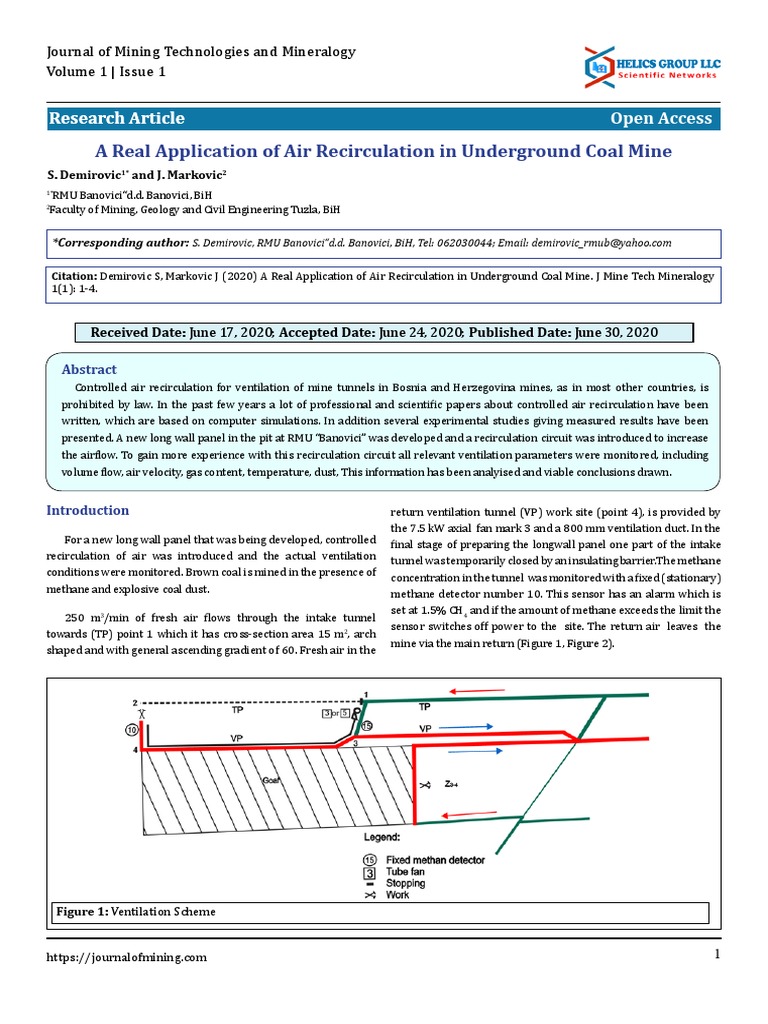 Underground Mine Air Recirculation | PDF