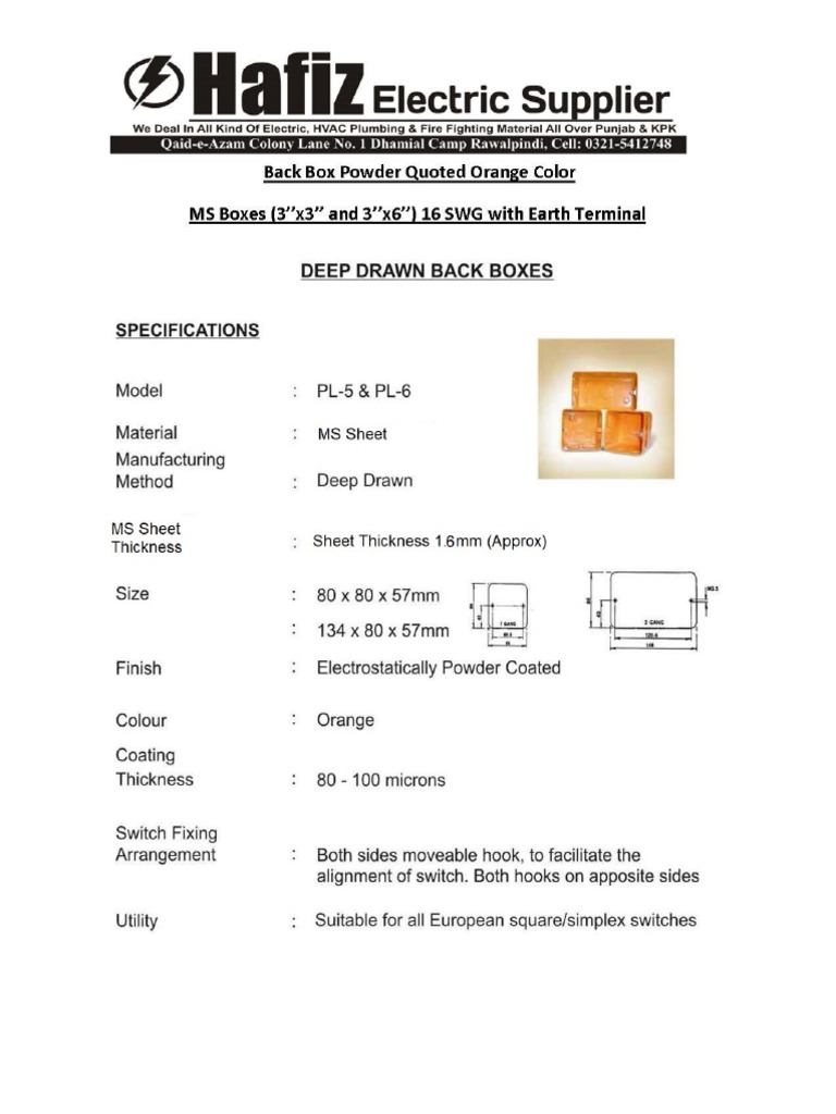 Back Box Submittal - Rev-02 | PDF