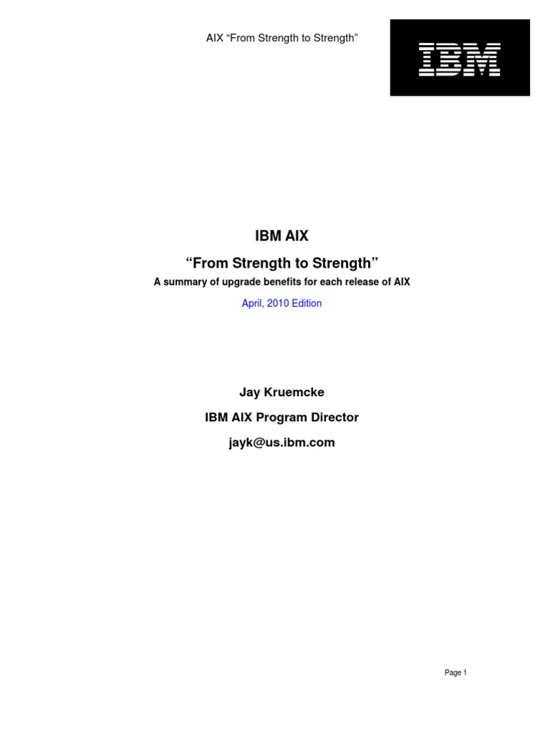 AIX From Strength To Strength | PDF | File System | Operating System