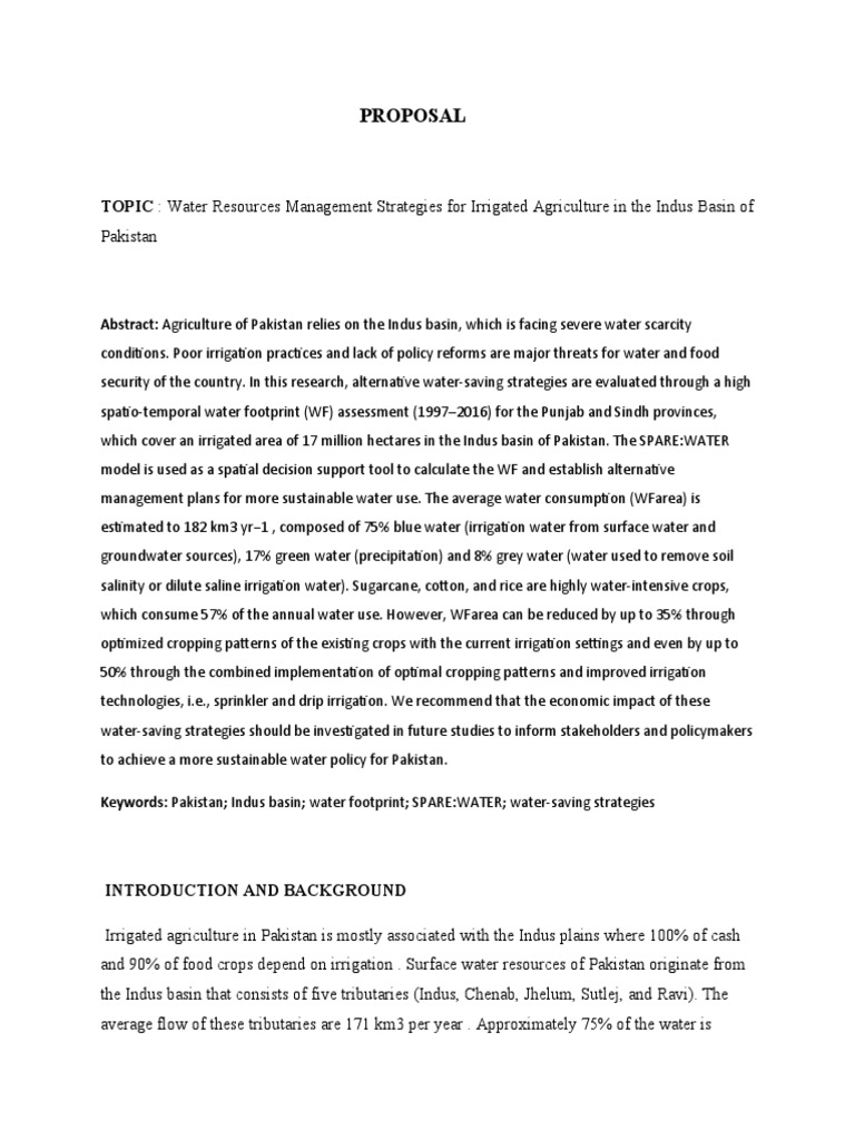 PROPOSAL 2 Irrigation | PDF | Irrigation | Evapotranspiration