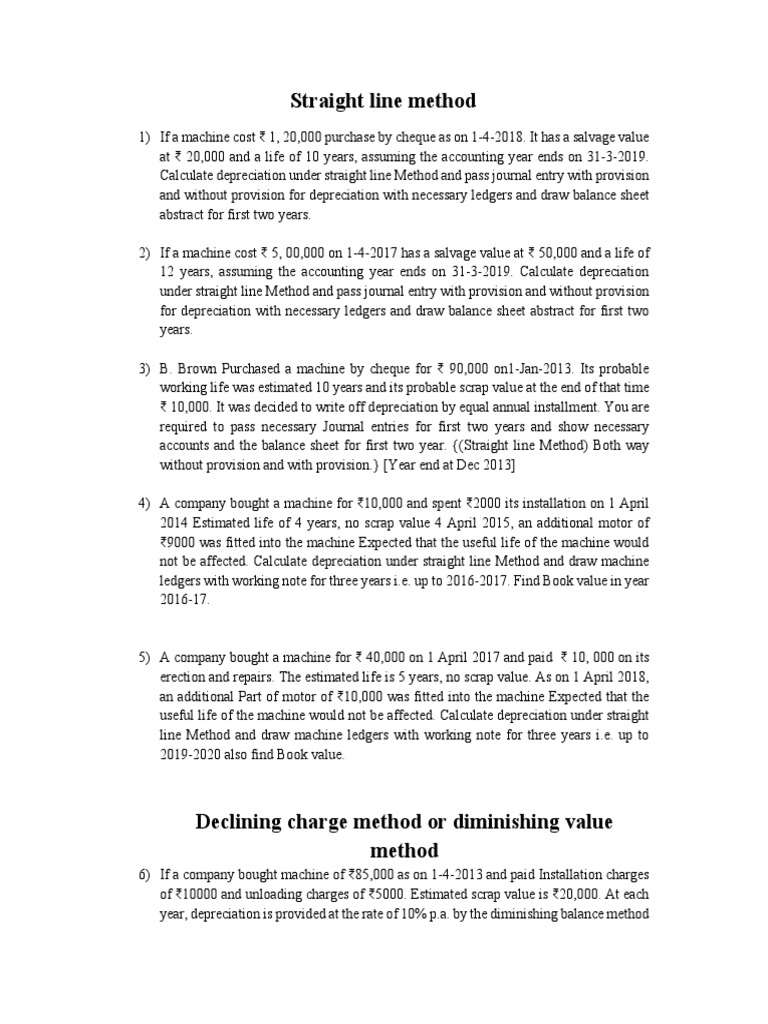 Depreciation Basic - Problem1 | PDF | Depreciation | Business Economics