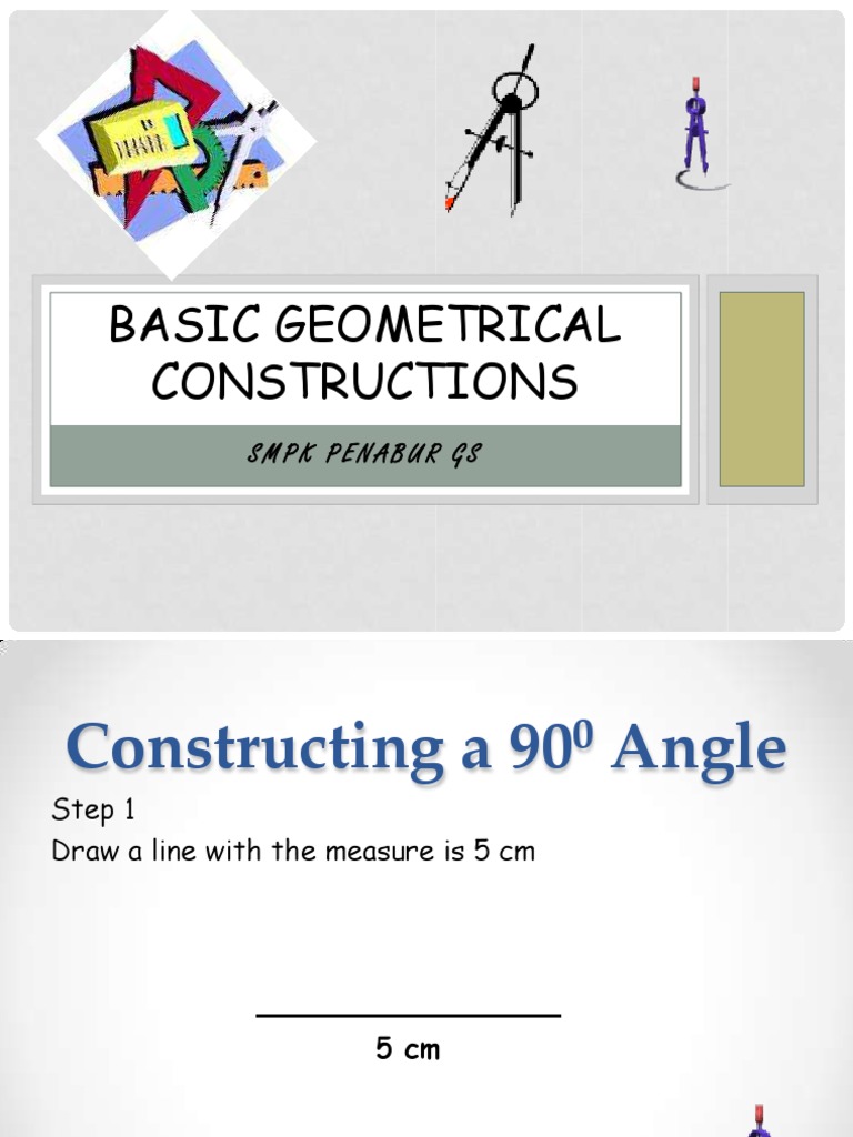 Basic Geometric Constructions Guide | PDF | Angle | Elementary Geometry