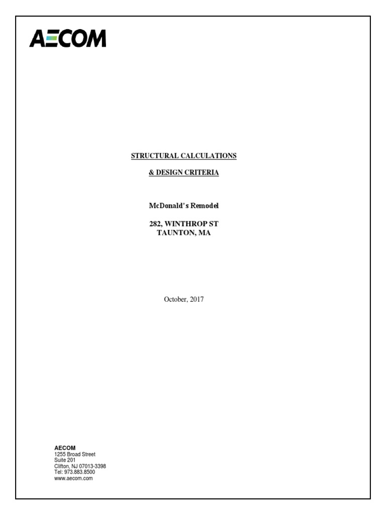 McDonald's Structural Calculations | PDF | Beam (Structure) | Civil ...