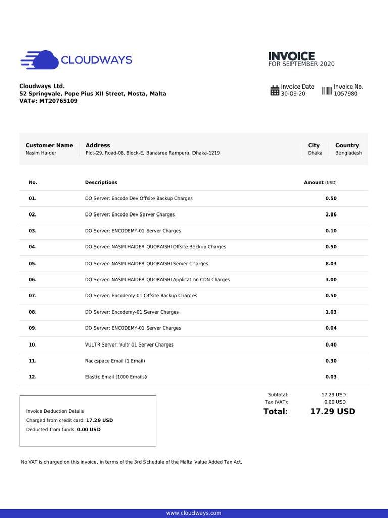Invoice 1057980 | PDF | Value Added Tax | Invoice