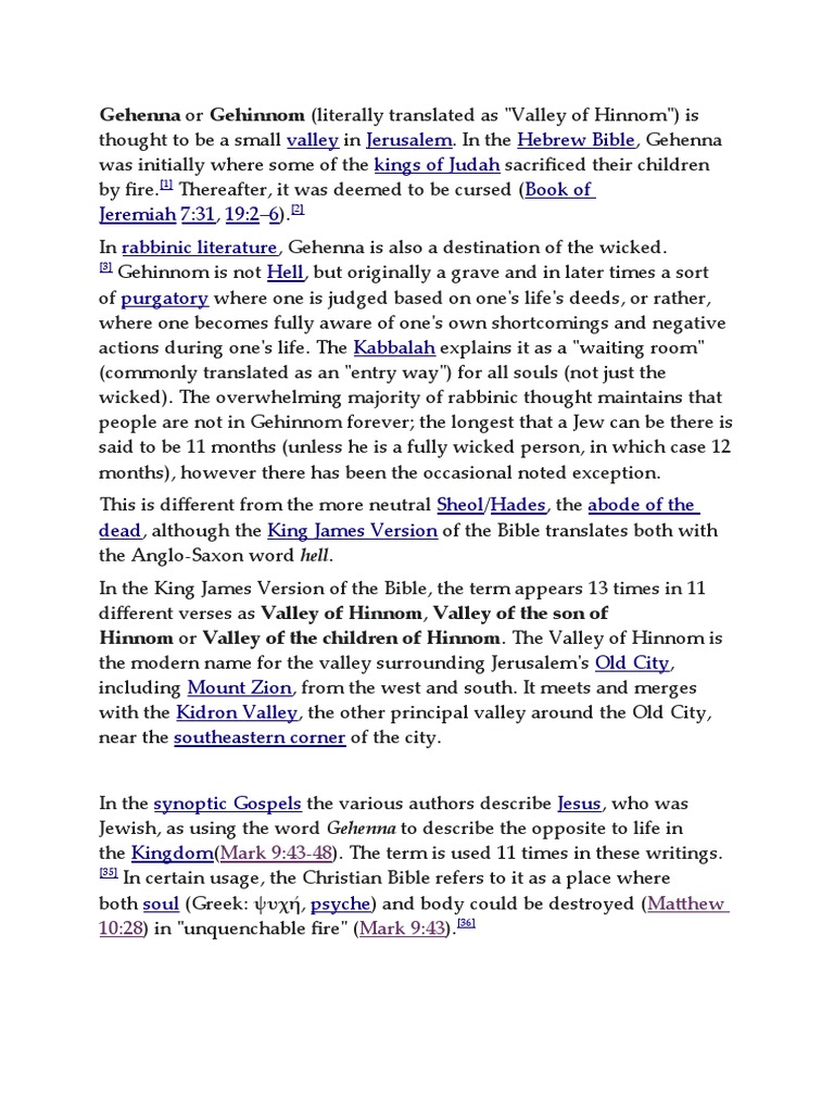 Exploring the Origins and Concepts of Gehenna, Sheol, and Paradise in ...