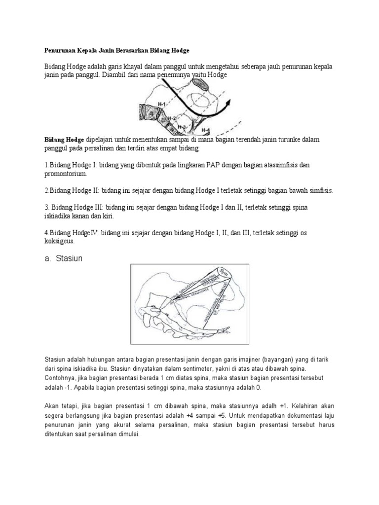 Penurunan Kepala Janin Berasarkan Bidang Hodge | PDF