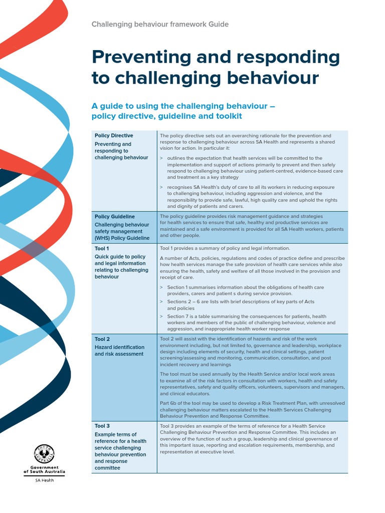 Preventing and Responding To Challenging Behaviour | PDF | Health Care ...