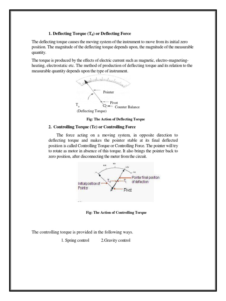 Deflecting Torque (T) or Deflecting Force | PDF