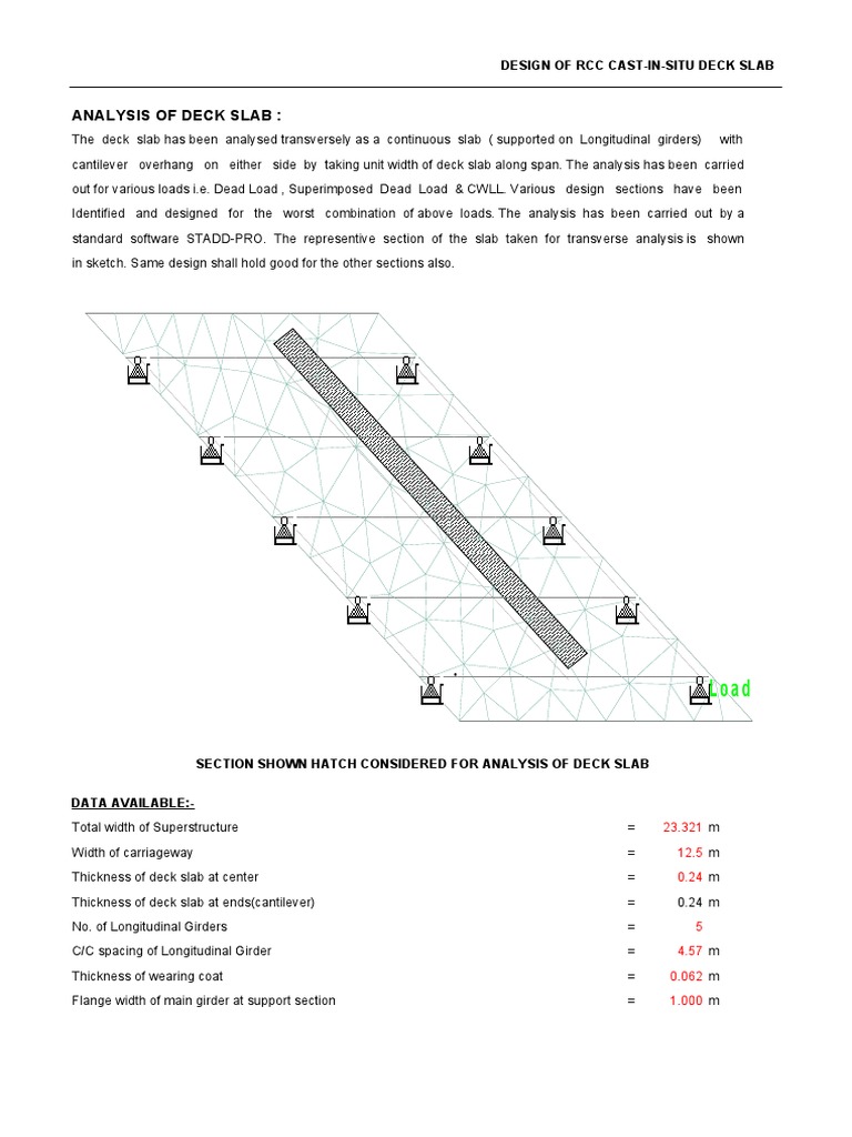 Load2: Analysis of Deck Slab | PDF | Deck (Ship) | Civil Engineering