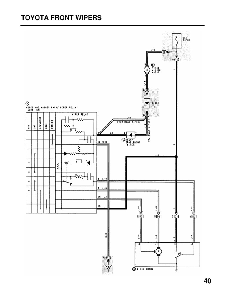 Wiring Diagram Wiper Washer | PDF