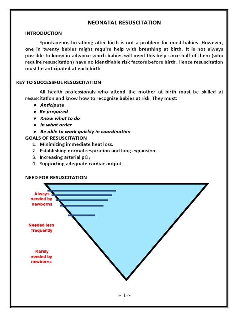 Advanced Neonatal Resuscitation Guide | PDF | Cardiopulmonary ...