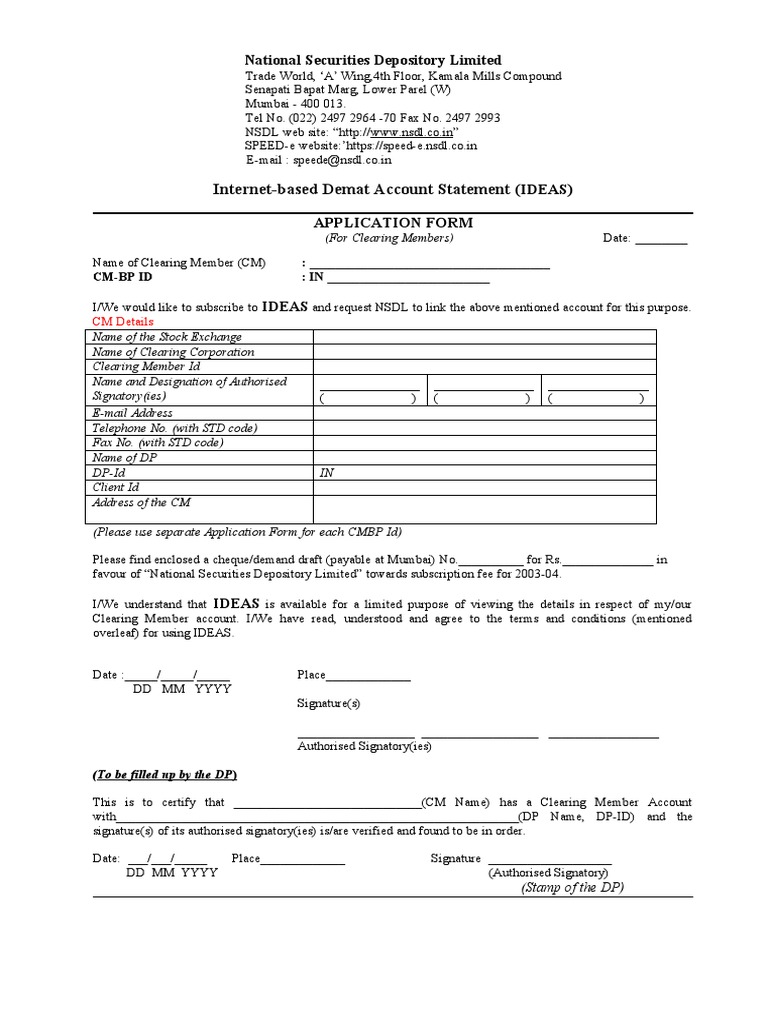 Internet-Based Demat Account Statement : National Securities Depository ...