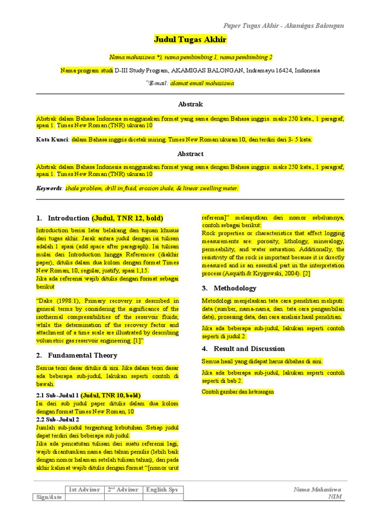 Format Paper-Jurnal TA AKAMIGAS Balongan | PDF