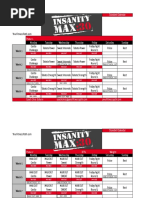 The Max Out Workout Calendar - Insanity Max 30 | PDF