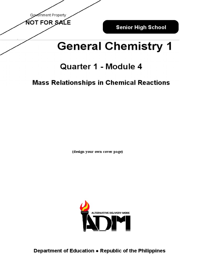 GeneralChemistry1 - Q1 - Mod4 - Mass Rel in Chem RXN - Version1 | PDF ...