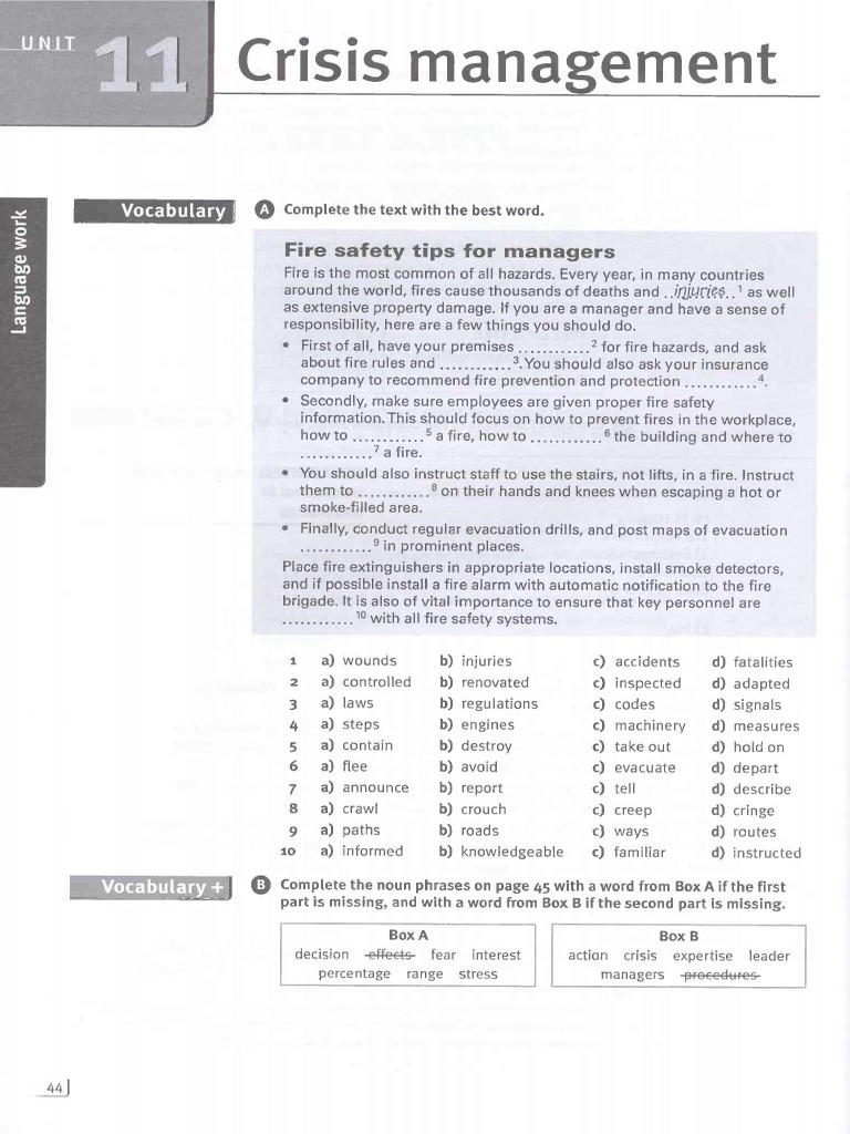 New Market Leader Upper-Intermediate U11 Crisis Management | PDF